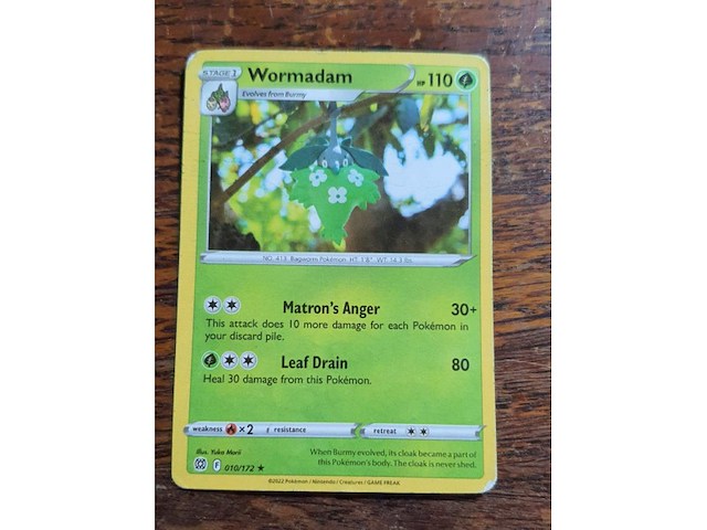 Pokémon trading card Wormadam (010/172)
