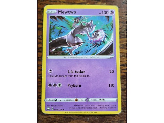 Pokémon trading card Mewtwo (056/172)