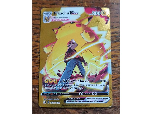 Pokémon Trading Card Ultra Rare Pikachu VMAX