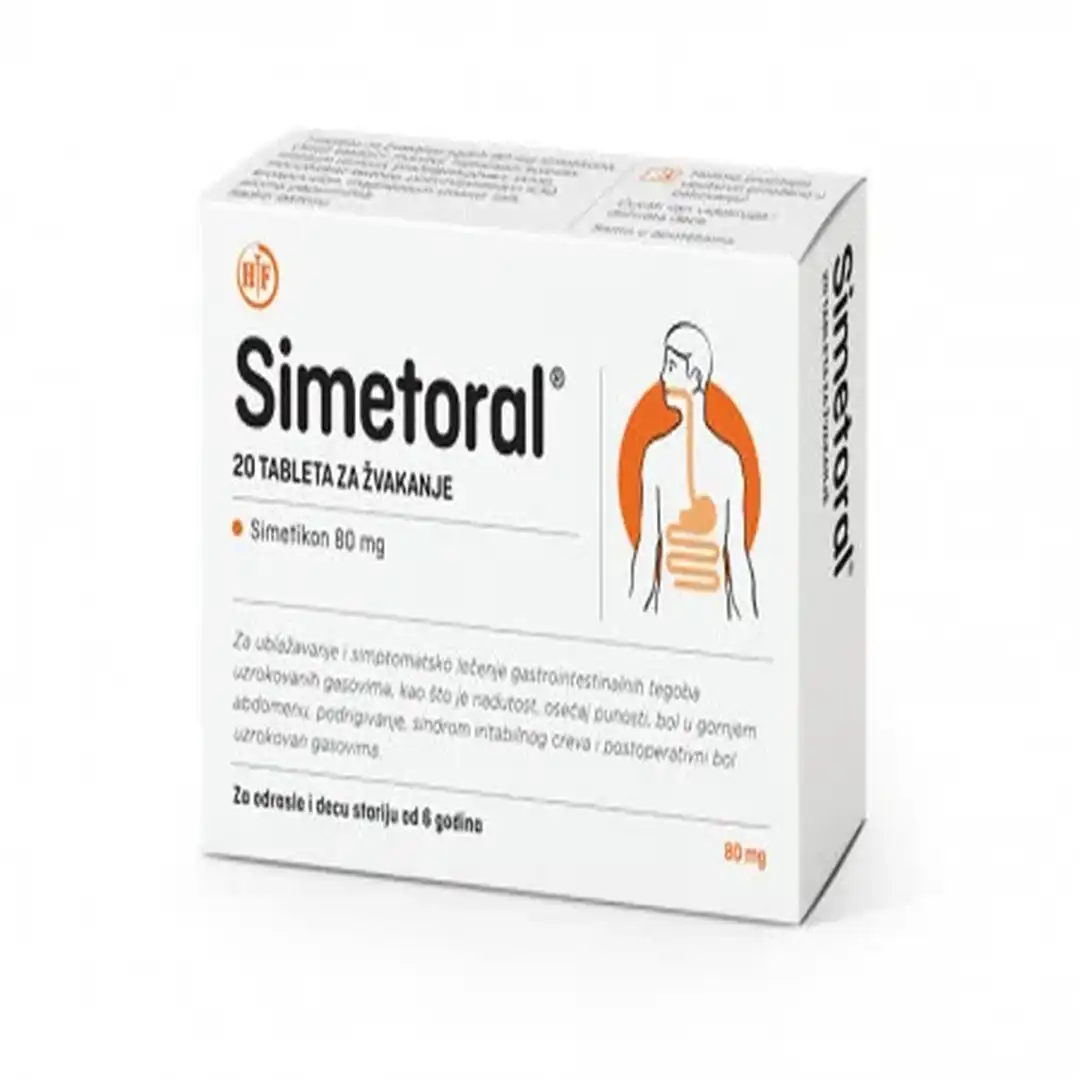 Simetoral 80mg, 20 Tableta Za Žvakanje