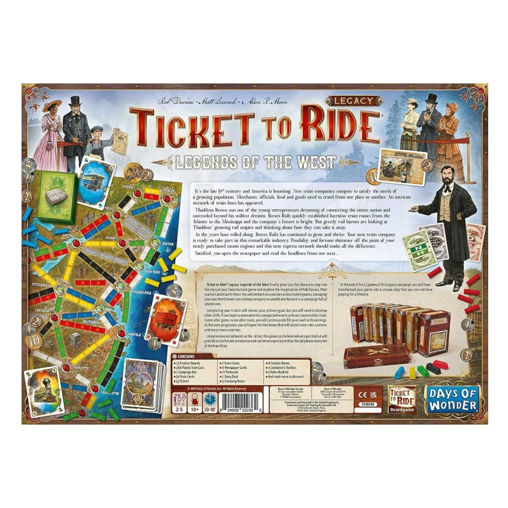 Board Game Ticket to Ride Legacy - Legends Of The