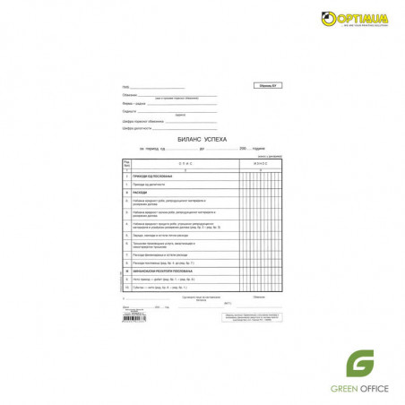 BILANS USPEHA OBRAZAC BU