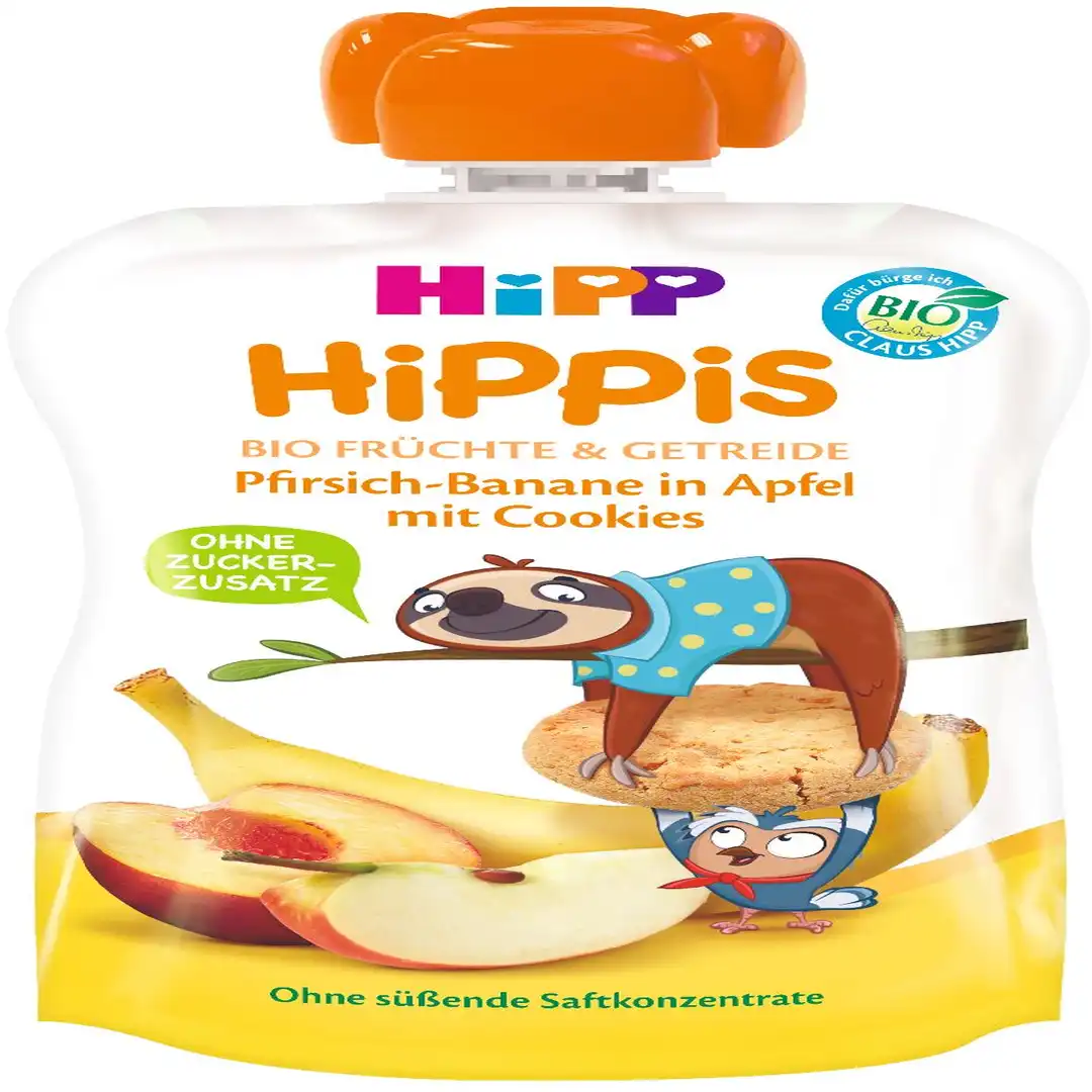 Hipp Pouch Jabuka,Banana I Breskva Sa Keksom 100g
