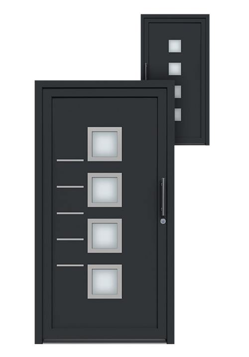 PVC Ulazna vrata Antracit HX60-ZA-SSI24X