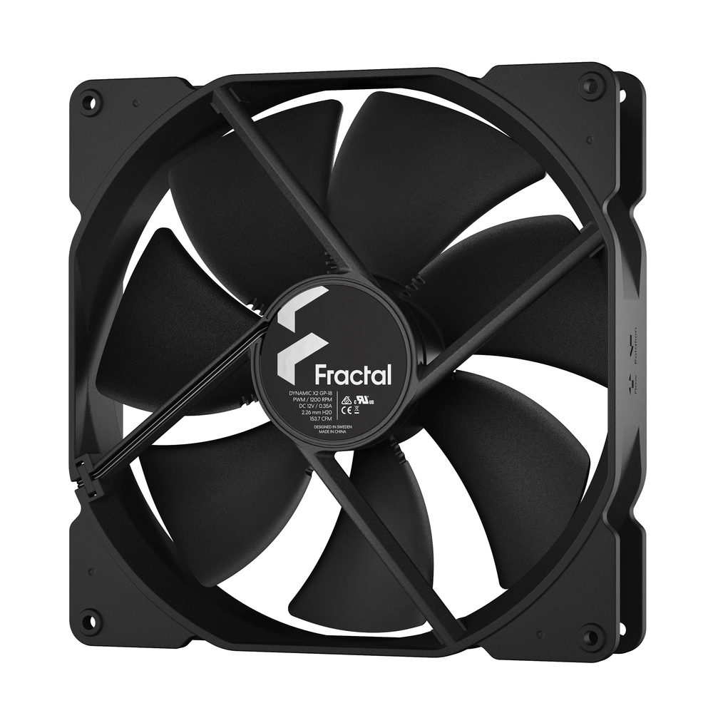 FRACTAL DESIGN Case Cooler 180×180 Dynamic X2 GP-18 PWM,FD-FAN-DYN-X2-GP18-PWM-BK
