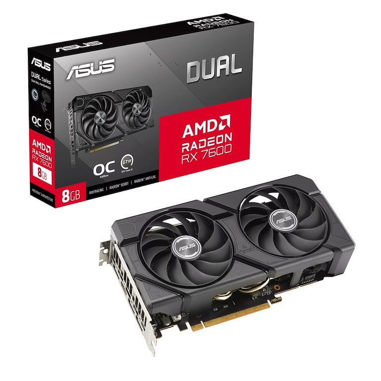 ASUS AMD Radeon RX 7600 EVO 8GB DUAL-RX7600-O8G-EVO