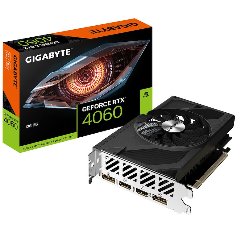 GIGABYTE nVidia GeForce RTX 4060 D6 8GB 128bit GV-N4060D6-8GD