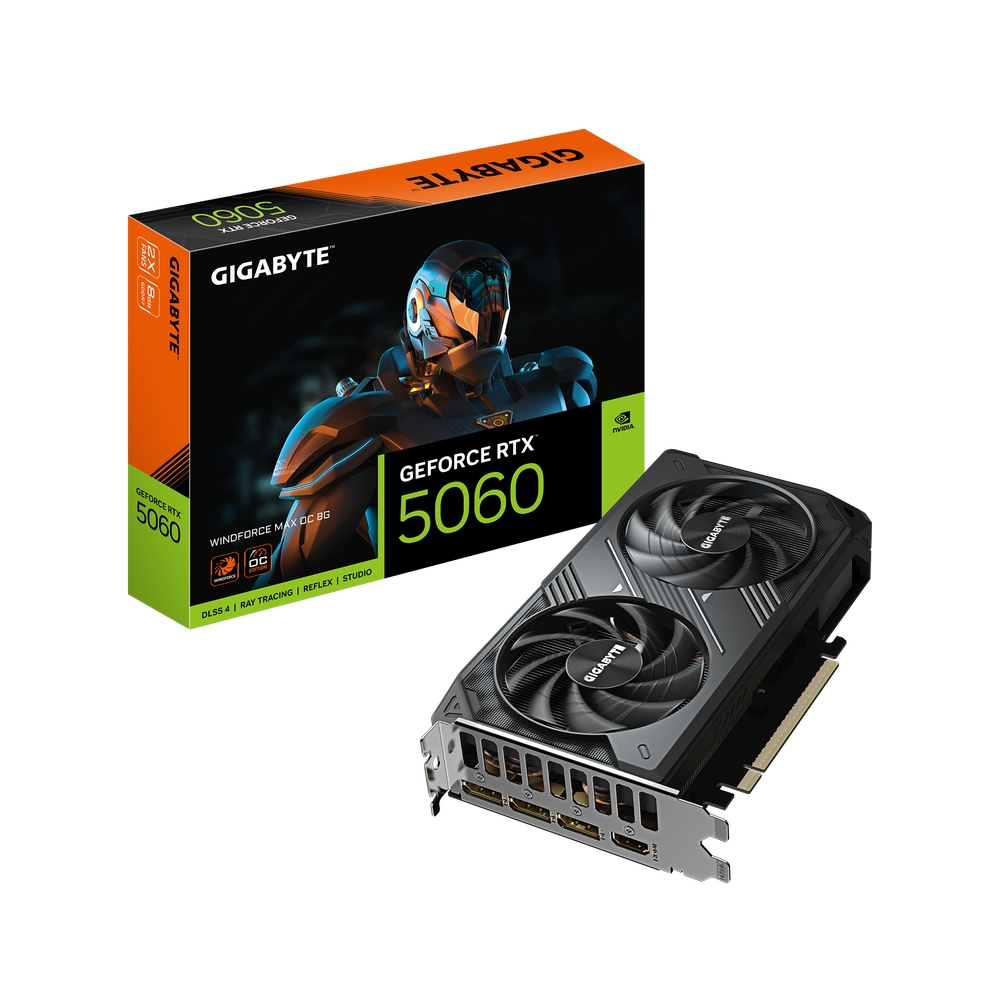GIGABYTE nVidia GeForce RTX 5060 WINDFORCE MAX 8GB 128bit GV-N5060WF2MAX OC-8GD rev. 1.0
