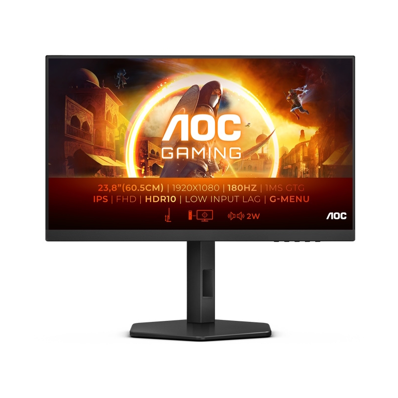 AOC 24G4X 23.8in Gaming Monitor | 180Hz IPS | 1ms | AMD FreeSync Premium | FHD 1920×1080