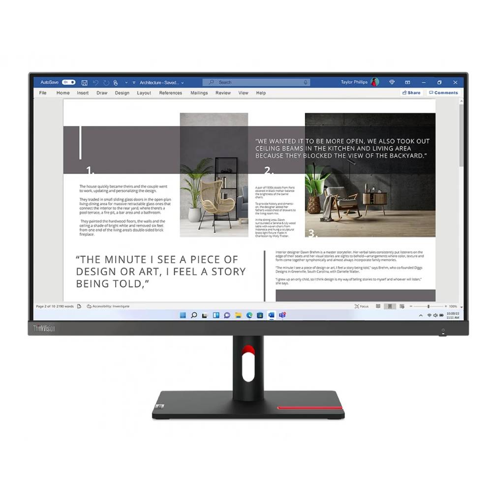LENOVO S27i-30 27in IPS FHD Monitor | 1920×1080 | HDMI, VGA | 3-Year Warranty | 63DFKAT4EU