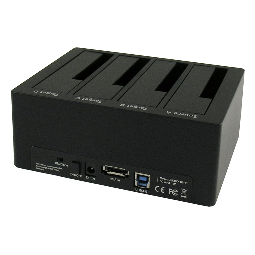 Docking Station 4-bay LC-DOCK-U3-4B 4xSSD/HDD, Black, USB 3.0/eSATA 20090
