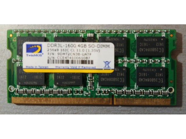 RAM MEMORIJA ZA LAPTOP 4GB DDR3