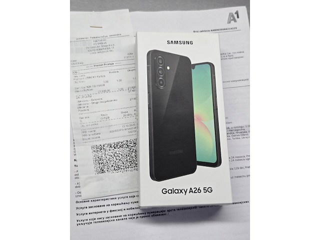 Samsung Galaxy A26 5G Black 8GB 256GB NOV Garancija