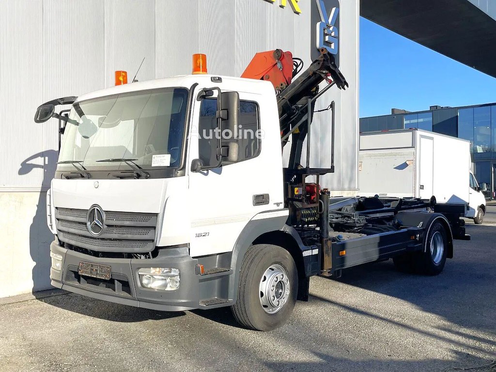Mercedes-Benz Atego 1621 *Palfinger kraan*Containersysteem*luchtvering achtera kamion rol kiper