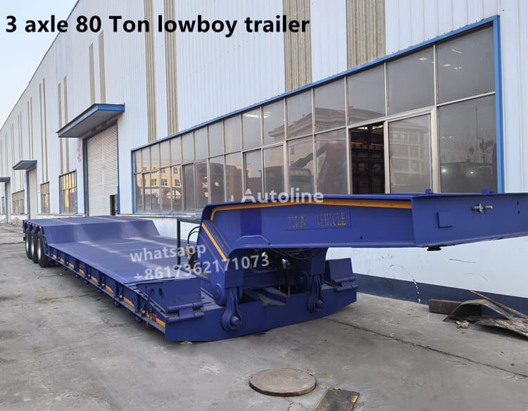 Nova Titan 3 axle 80 Ton lowboy trailer poluprikolica sa niskom platformom