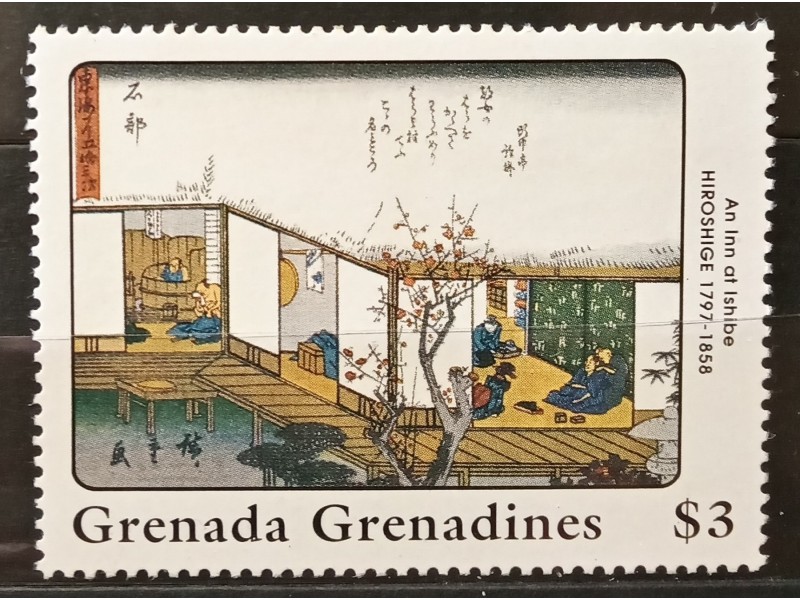 GRENADA GRENADINES 1987 - JAPANSKO SLIKARSTVO **