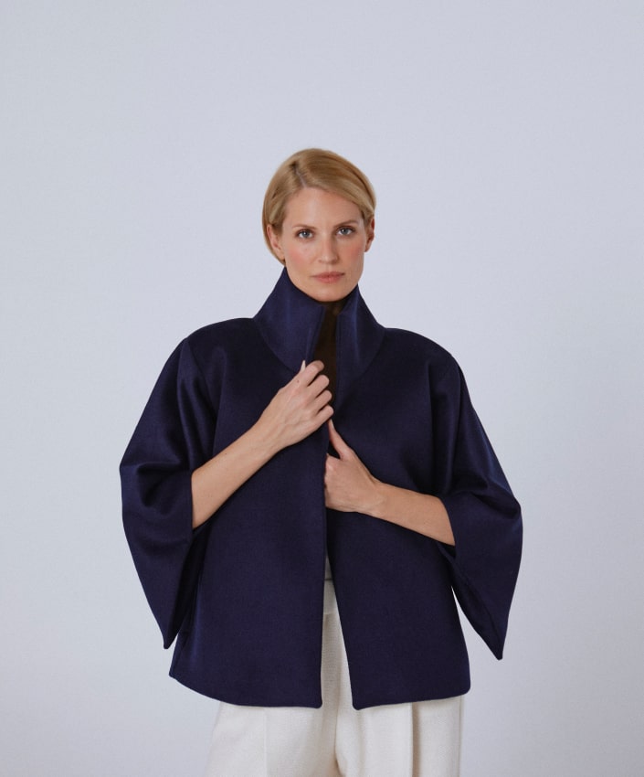 kimono jacket navy blue