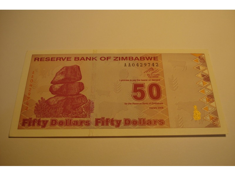 ZIMBABVE - 50 DOLARA - 2009