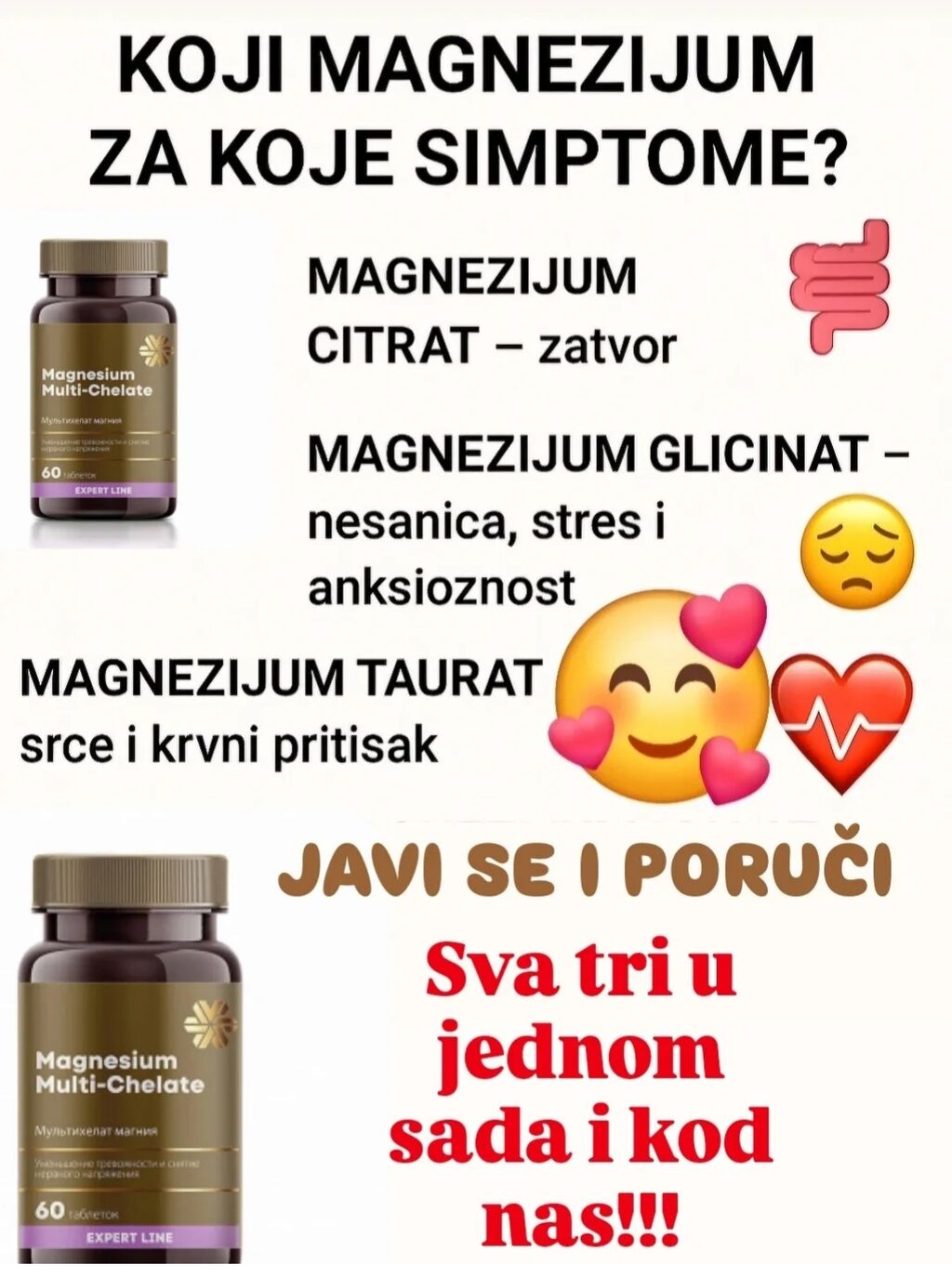 Magnezijum Multi-Chelate – dodatak ishrani sa kombinacijom tri