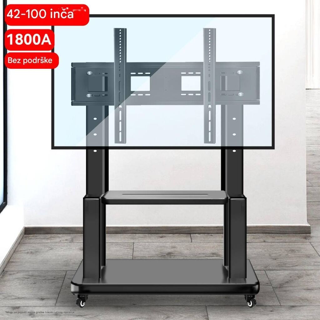 Mobilni stalak/kolica za TV 42–100 inča (model 1800A, bez dodatne