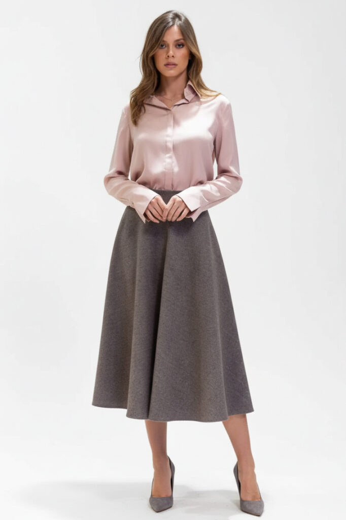 Fluttering Wool A Skirt