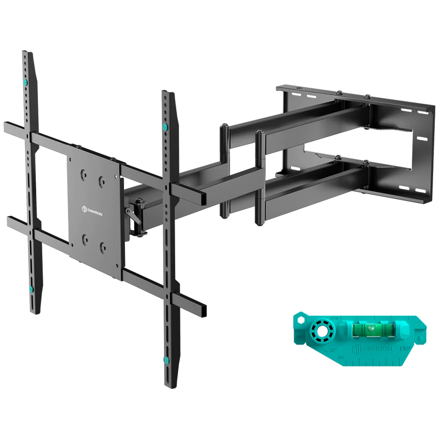 ONKRON Full Motion TV Wall Mount for 42" to 110-inch Screens up to 100 kg, Black