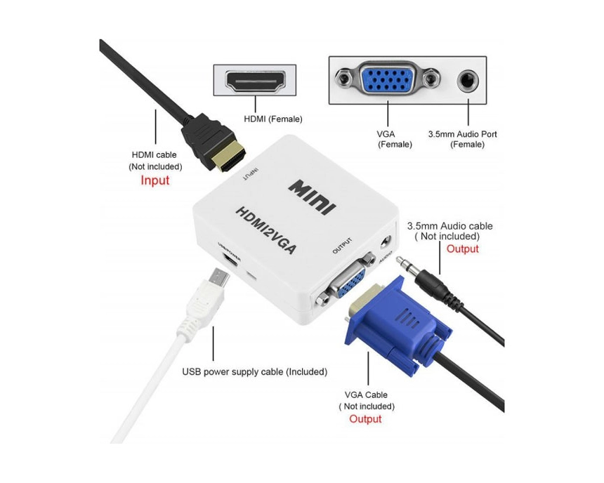 Konverter VGA na HDMI aktivni STAR