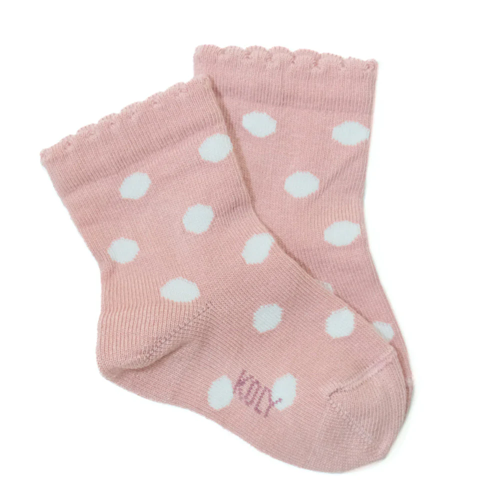 Dirty pink tufted socks