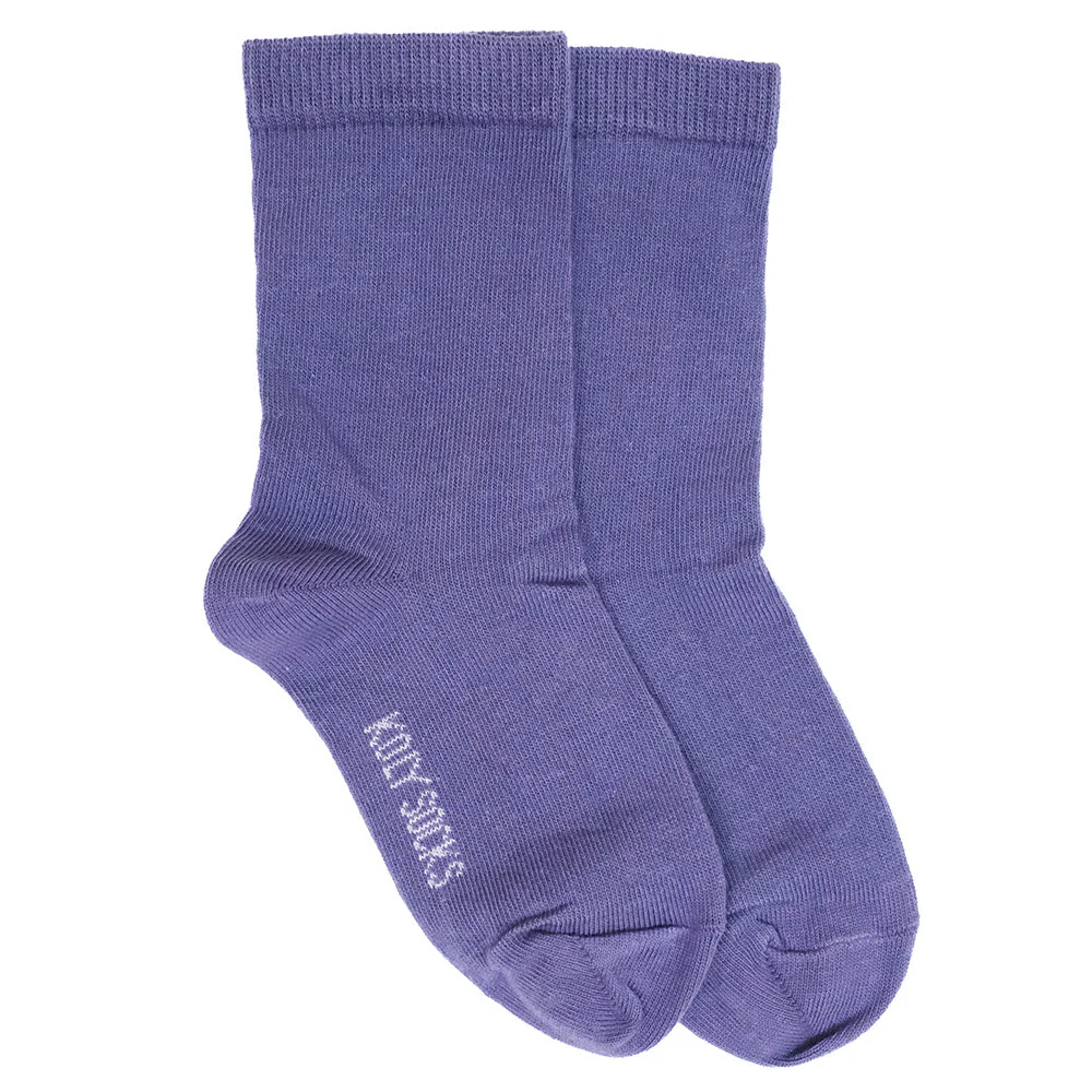 Solid purple socks children