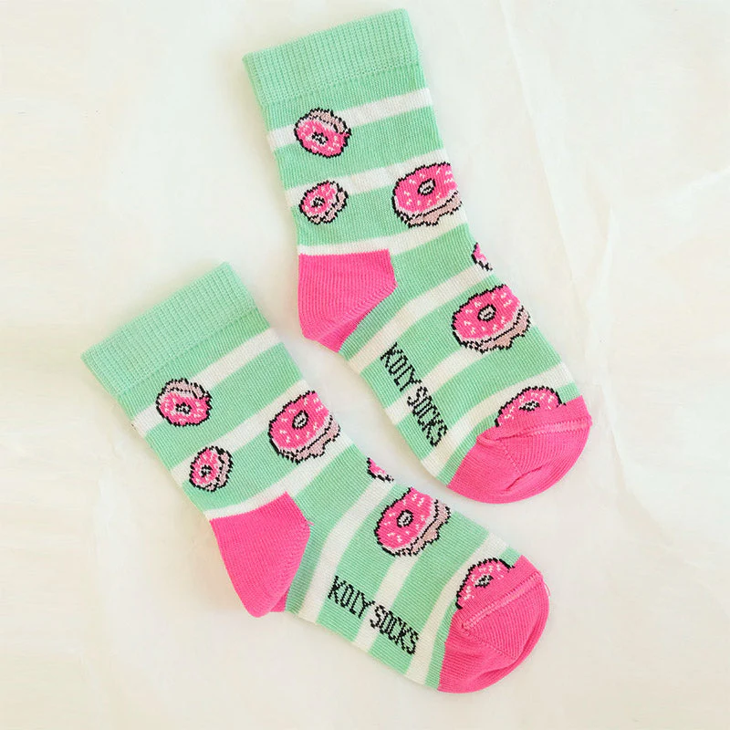Pink donut socks