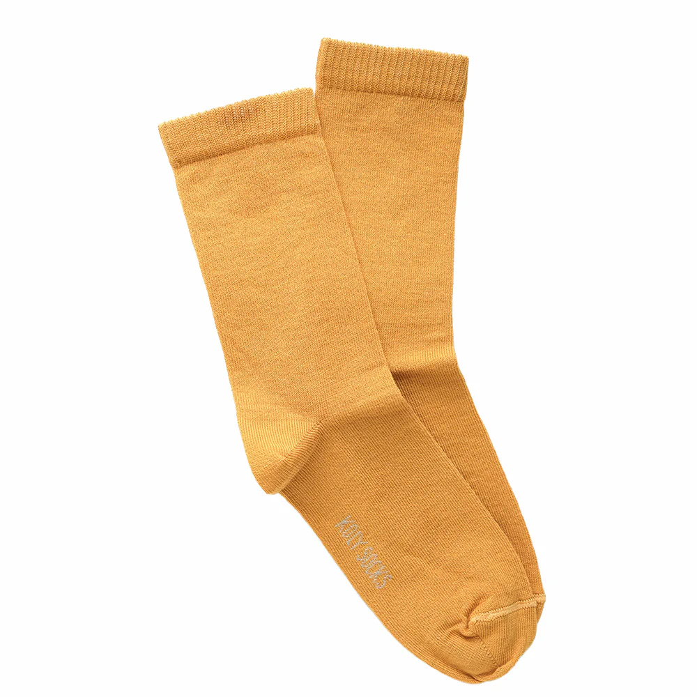 Plain ochre socks