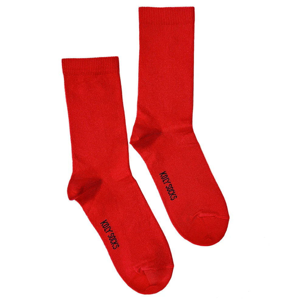Solid red socks children