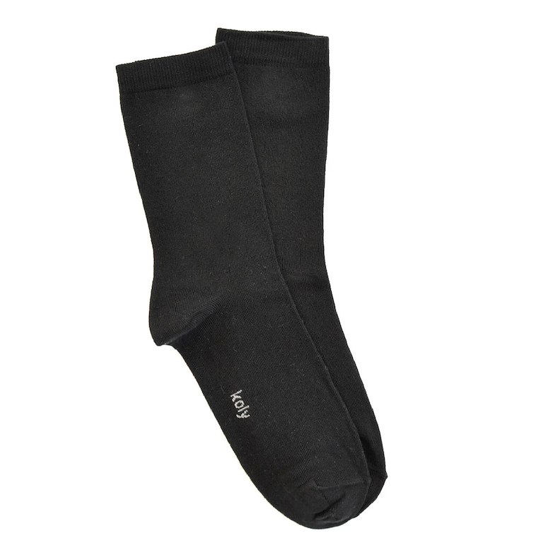 Solid black socks for children