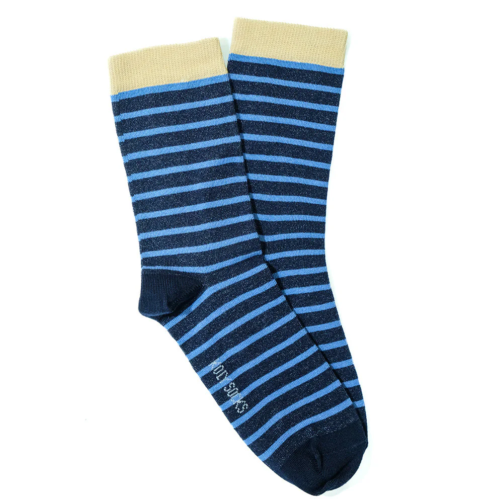 Navy striped blue socks