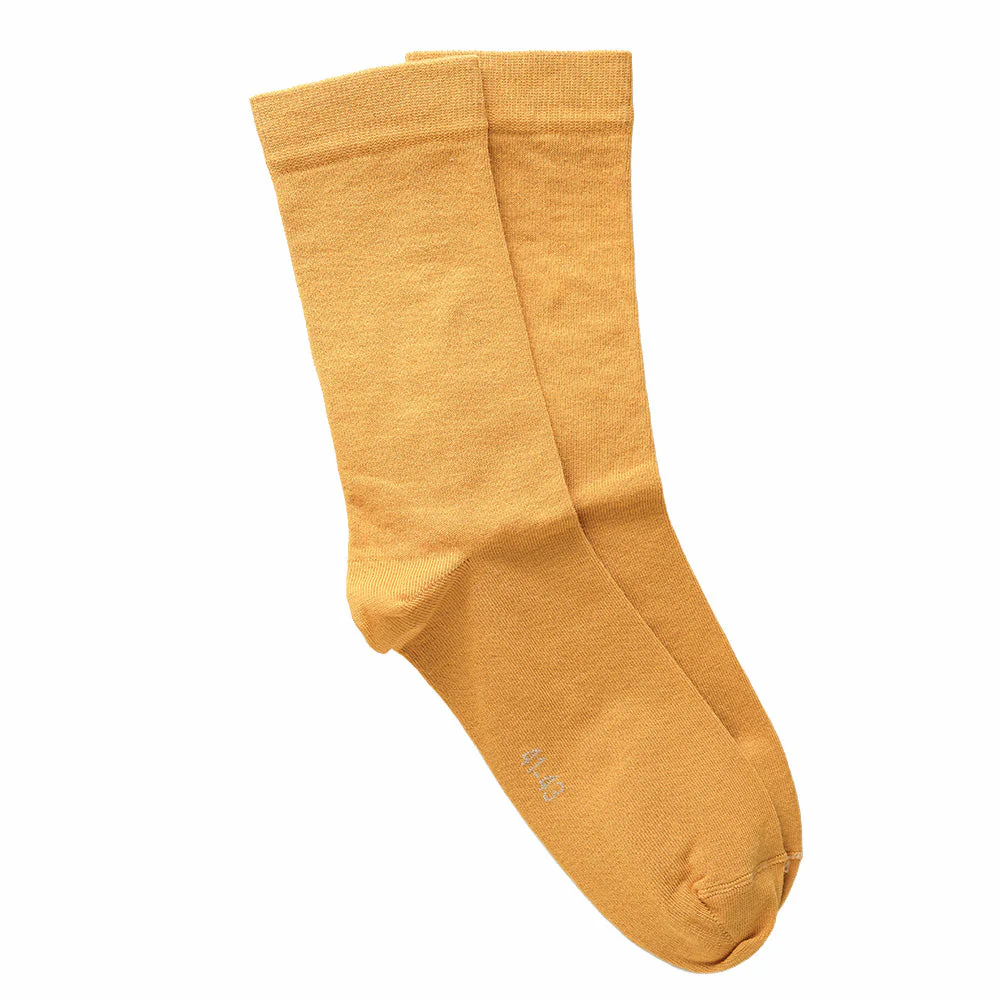 Plain ochre socks