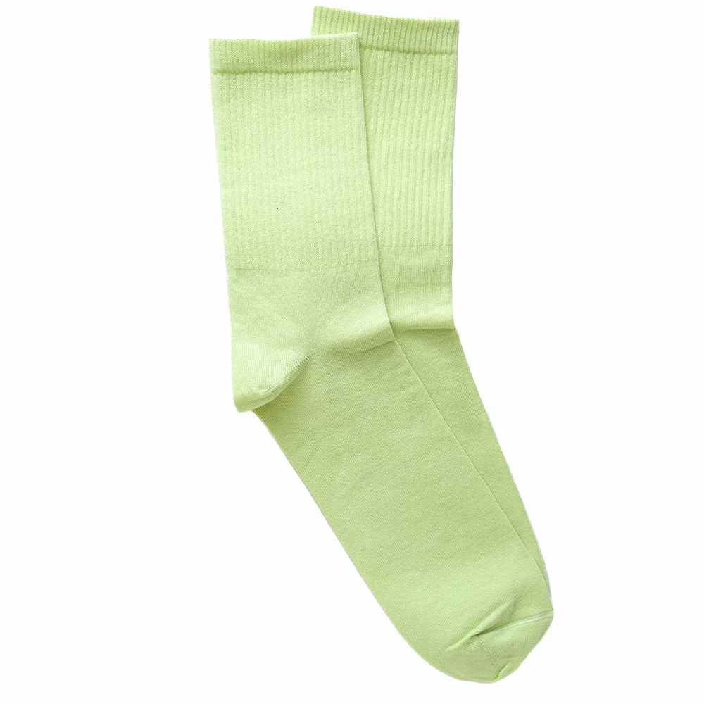 Light green plain sports socks