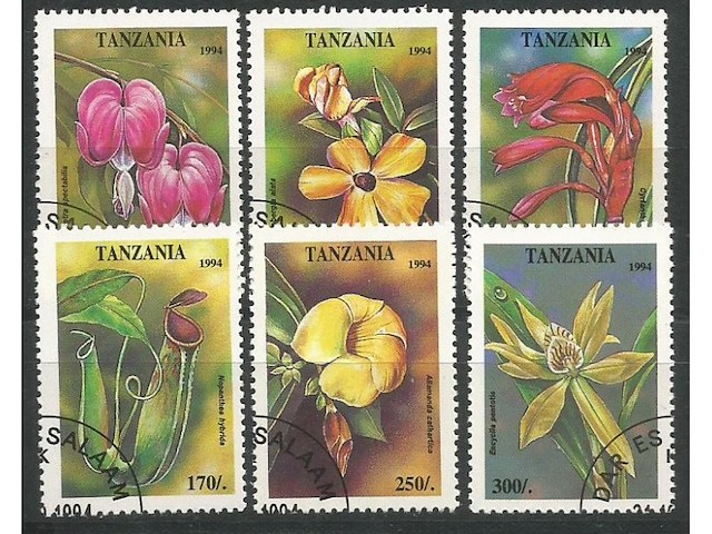 Tanzanija,Flora 1994.,žigosano