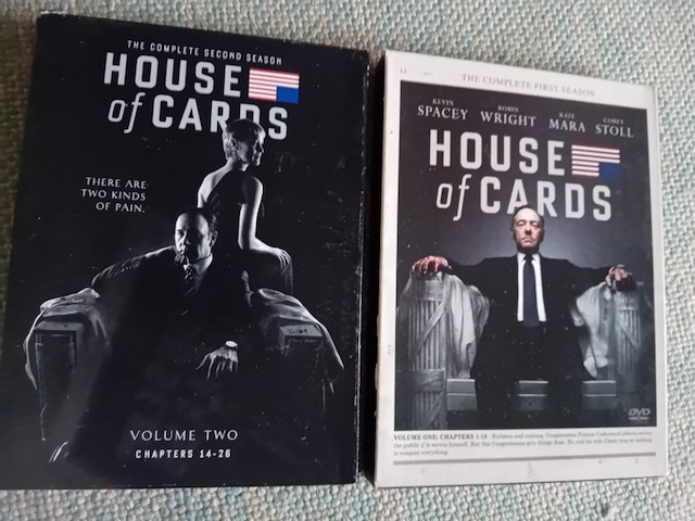 House of Cards Prva i druga sezona 7 DVDa