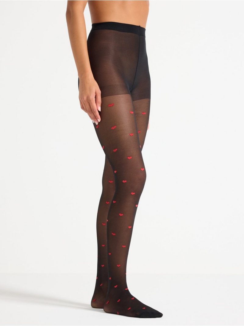Hulahopke – Tights with hearts 40 denier