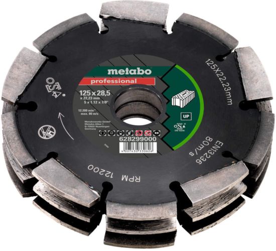 Dijamantski (vodoinstalaterski) disk za šlicericu, Metabo PROFESSIONAL-UP 125x28,5x22,23mm (628299000)