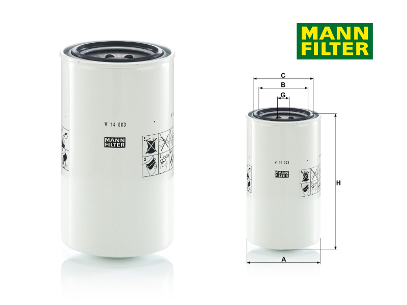 Filter hidraulike W14003 MANN