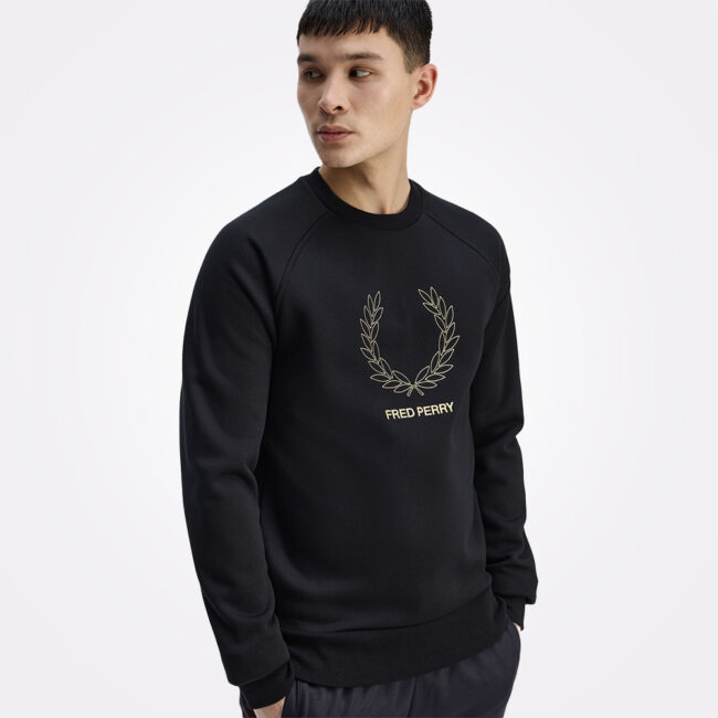 Fred Perry Outline Laurel Wreath Sweatshirt