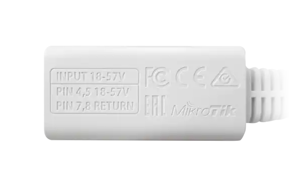 MikroTik Passive Gigabit PoE adapter sa LED