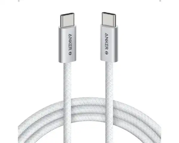 ANKER Zolo USB tip-C kabl MM 1m, za Apple, super brzo punjenje 240W480Mbps, pleteni, beli