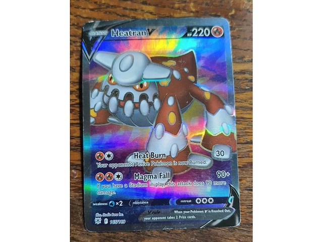 Pokemon kartice Heatran V 165/189 Full Art Ultra Rare