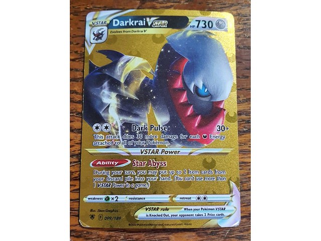 Pokemon kartice  Darkrai VSTAR Ultra Rare