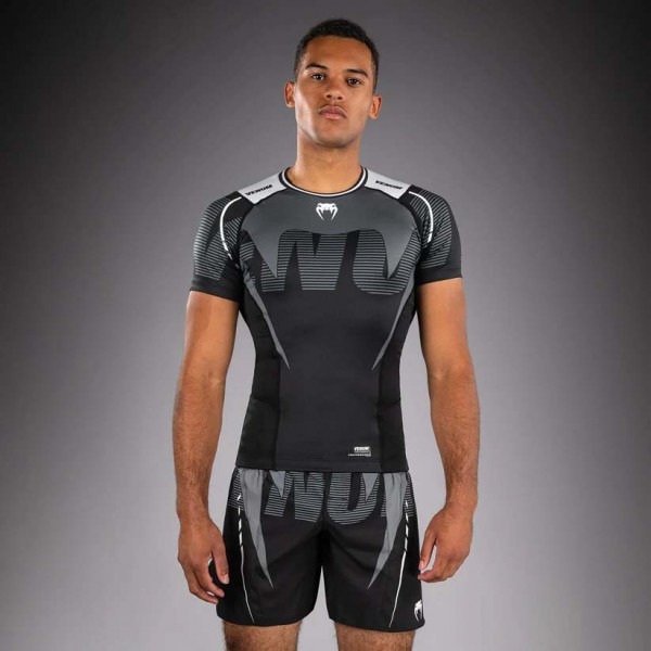 Venum Adrenaline Rashguard Kratki Rukav Crno/Sivi XXL