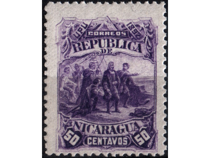 kt695c 01.jan1892 NicaraguaRDe Mi45 ** 1od10