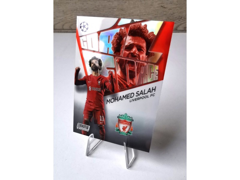Topps Chrome Salah Liverpool Goal Force kartica