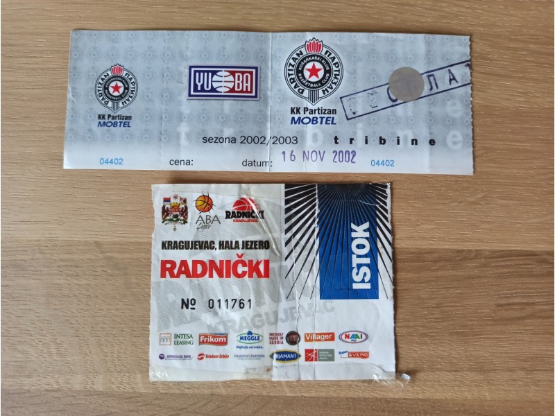KK PARTIZAN - KK CRVENA ZVEZDA 16.11.2002. + POKLON